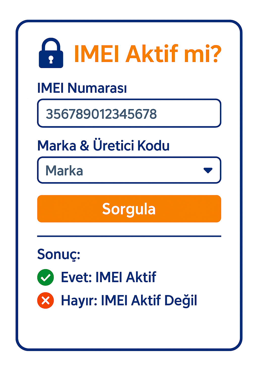 IMEI Durumları – Balaban Yazılım